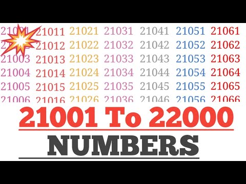 21001 से 22000 numbers सीखे youtube पर ll 21001 to 22000 numbers ll ...