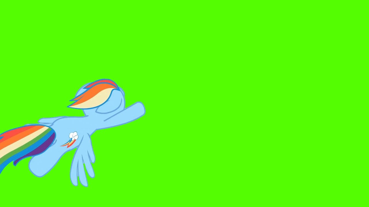 Rainbow Dash 3D Fly Scene - Green Screen Ponies - YouTube
