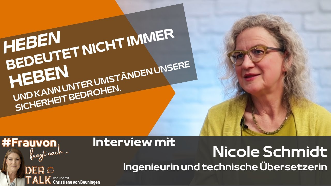 Heben bedeutet nicht immer heben (ein Sicherheitsrisiko) Frauvon fragt ...
