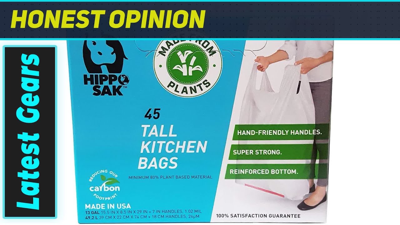 Best Eco-Friendly Trash Bags? Hippo Sak Plant-Based Bags Tested! - YouTube