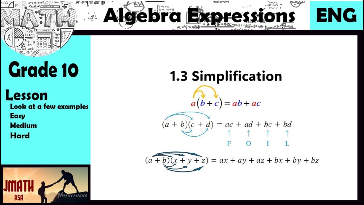 GR 10 1.3 Simplify (FOIL and Distribute) - YouTube