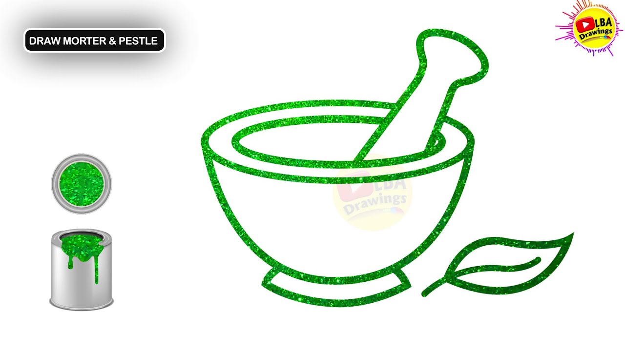 How To Draw Mortar Pestle LBA Drawings YouTube