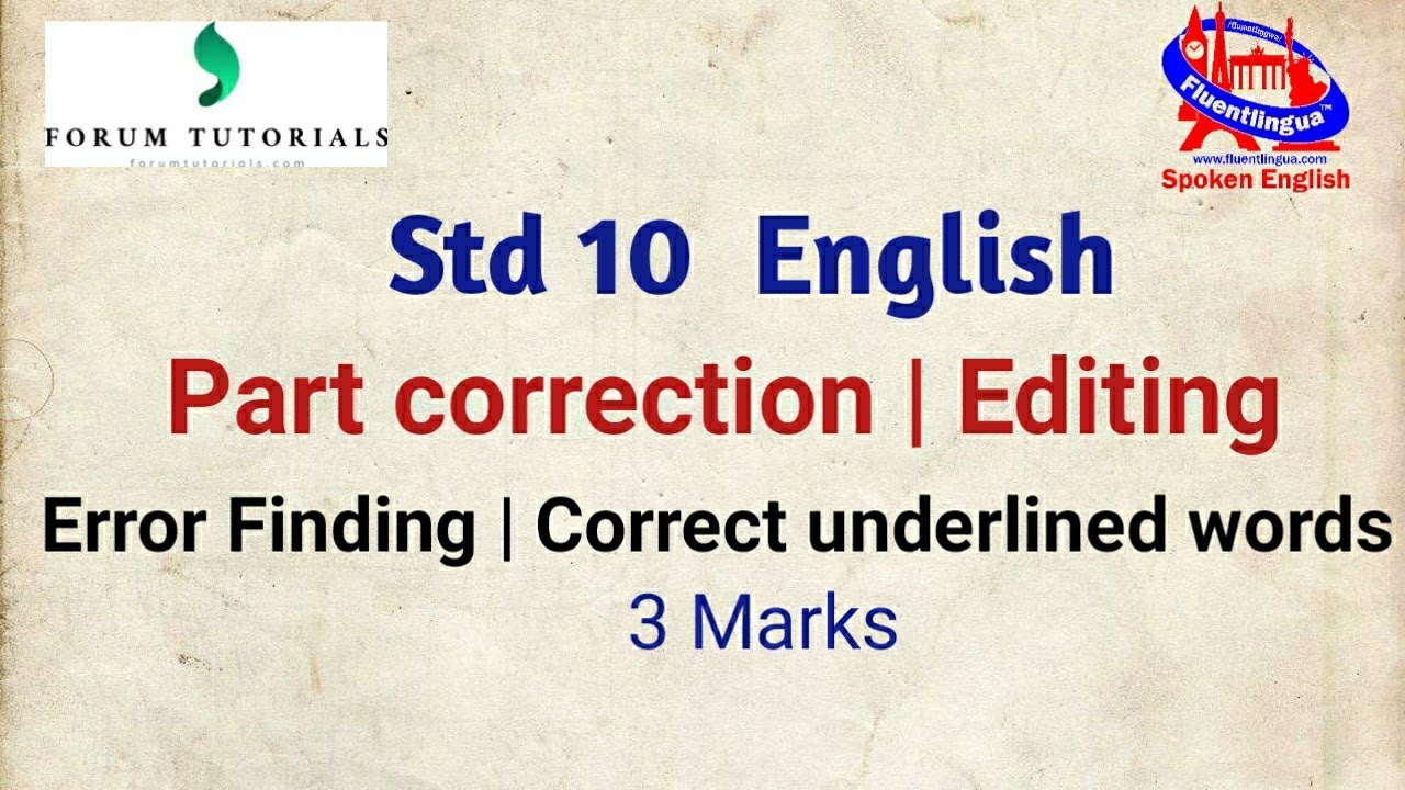 Correct error| editing| part corrections| correct underlined parts ...