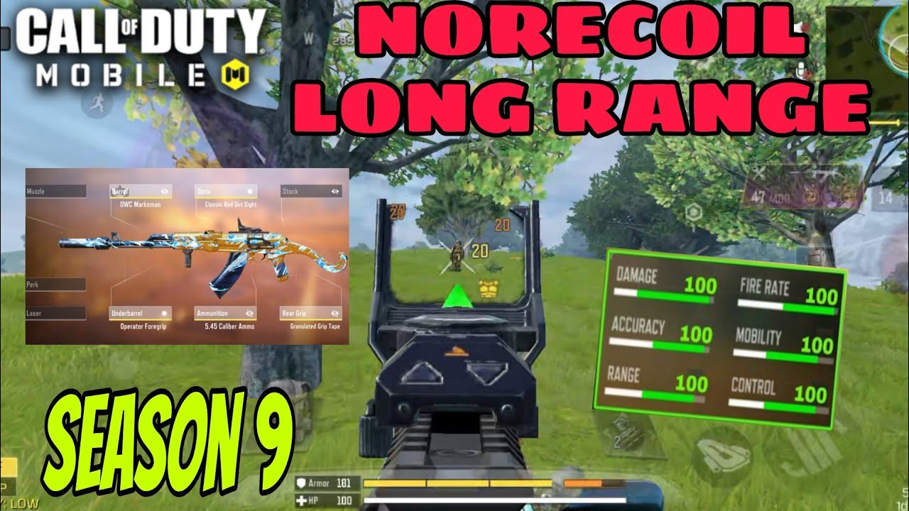0 RECOIL in LONG RANGE + FAST KILLING | BEST AK47 GUNSMITH CODM BR ...