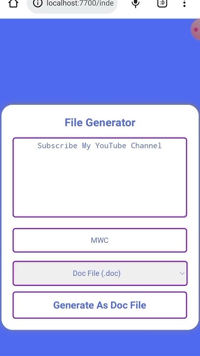 File Generator Tool Preview Only Html Css Javascript Mobilewithcode
