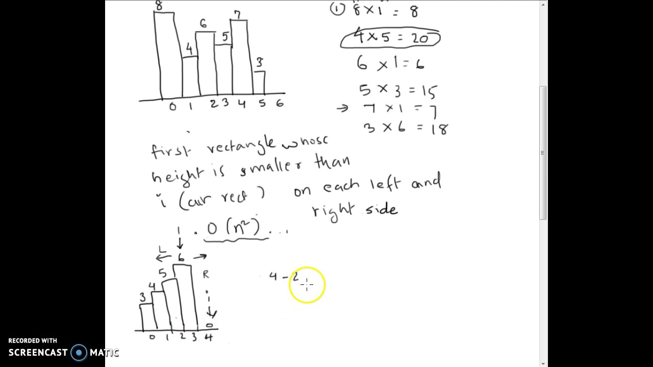 programming interview question maximum rectangular area - II - YouTube