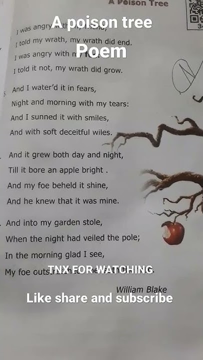 A poison tree poem.william blake .shorts - YouTube