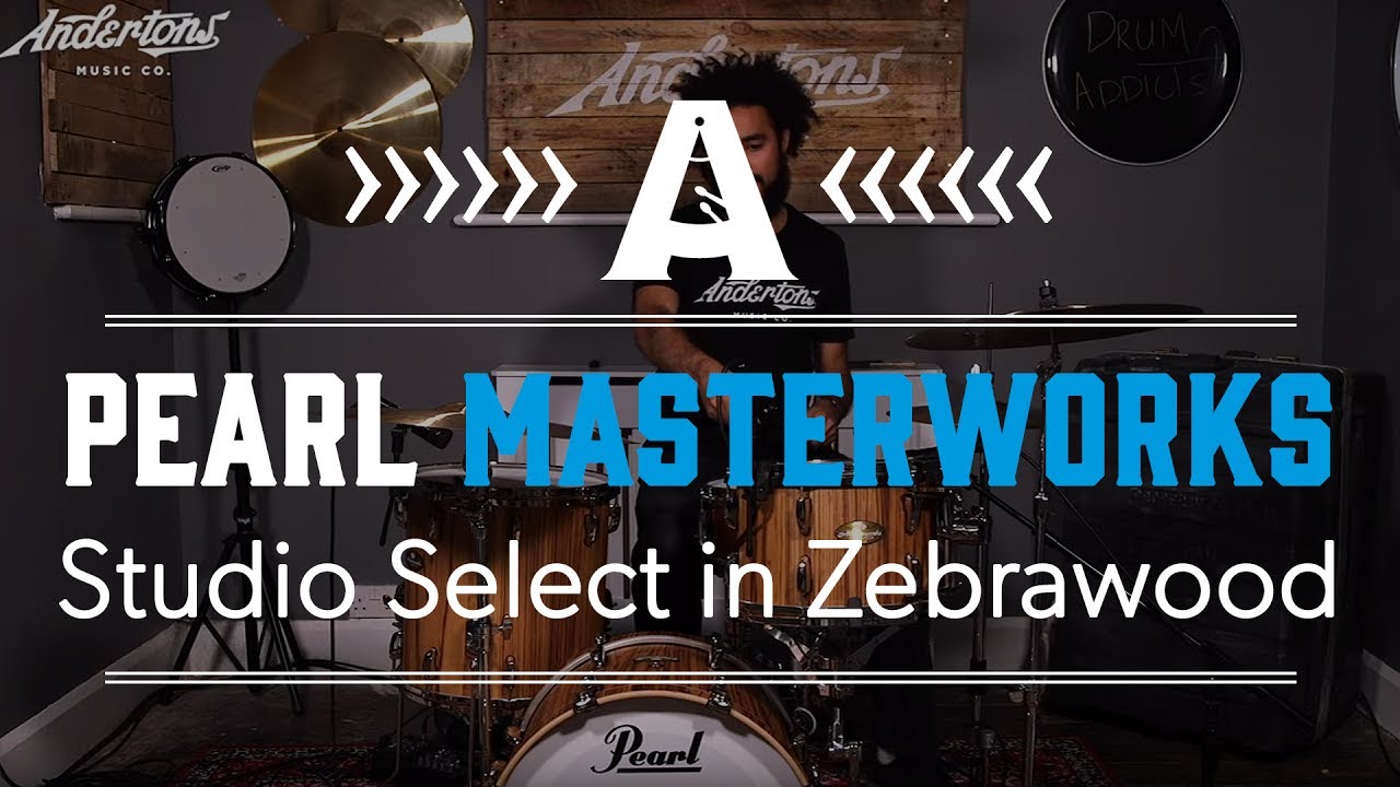 Pearl Masterworks Studio Select in Zebrawood - YouTube