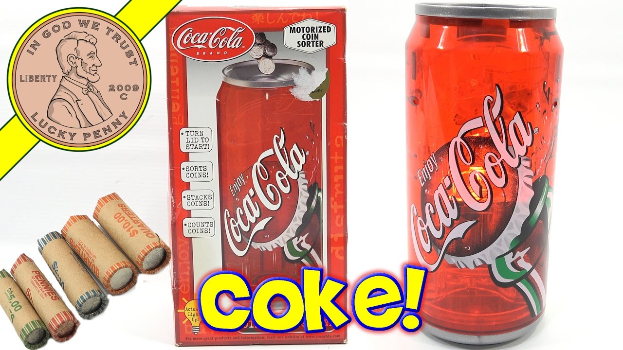 Coca Cola Coin Sorting Bank - Sorts, Counts, Enjoy A Coke! - YouTube