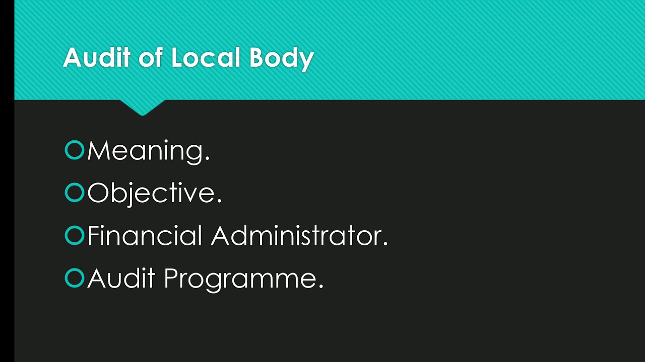 Audit Of Local Body | Special Audit. - YouTube