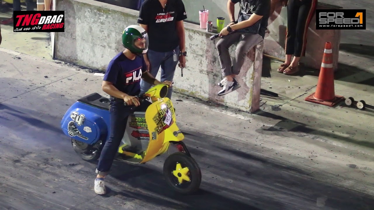 Scooter รุ่น Speed Small งาน TNG Scooter Drag Day 2018 - YouTube