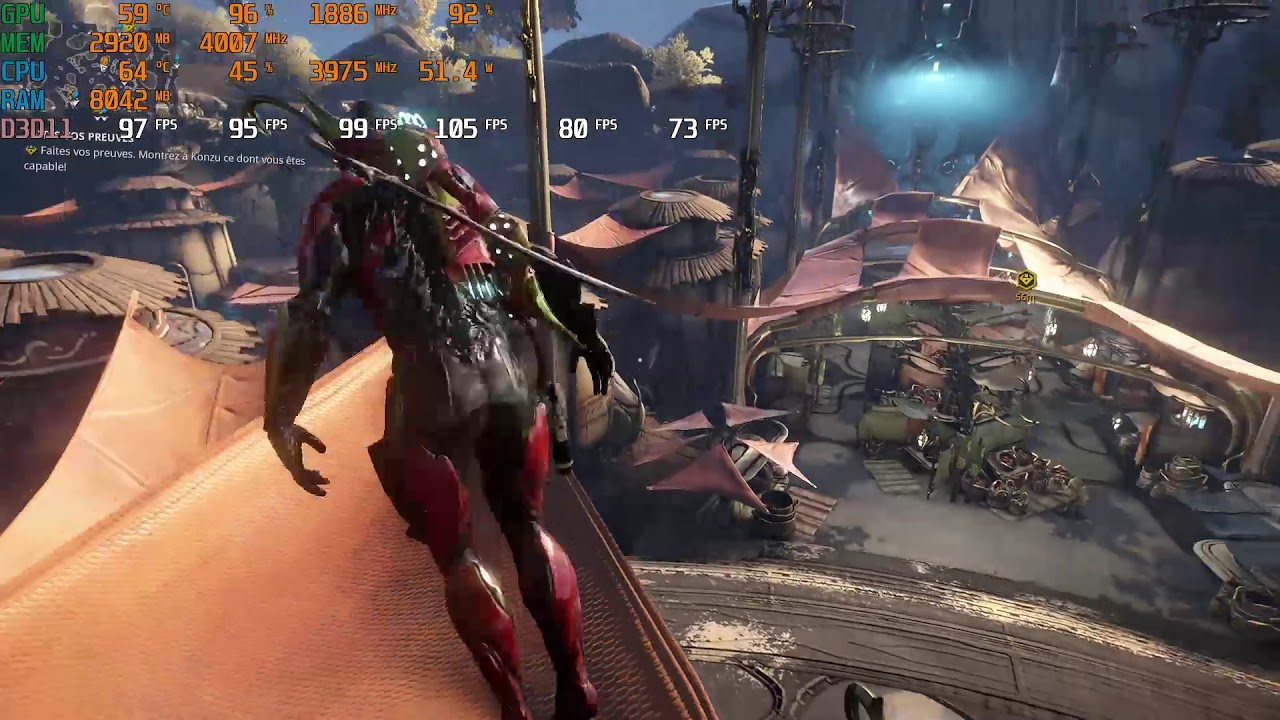 Warframe FPS benchmark (Ryzen 5 3600 & GeForce GTX 1060 3GB - Very high ...