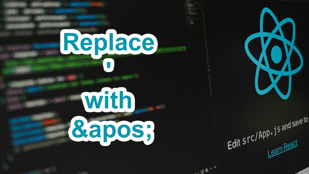 ⚛️replace Unescaped Single Quotes In React Youtube