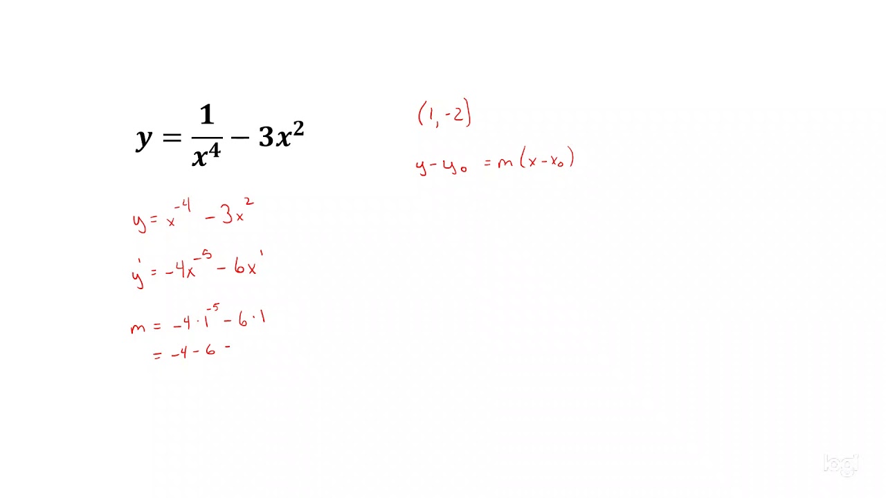 Equation of Tangent Line Power Rule - YouTube