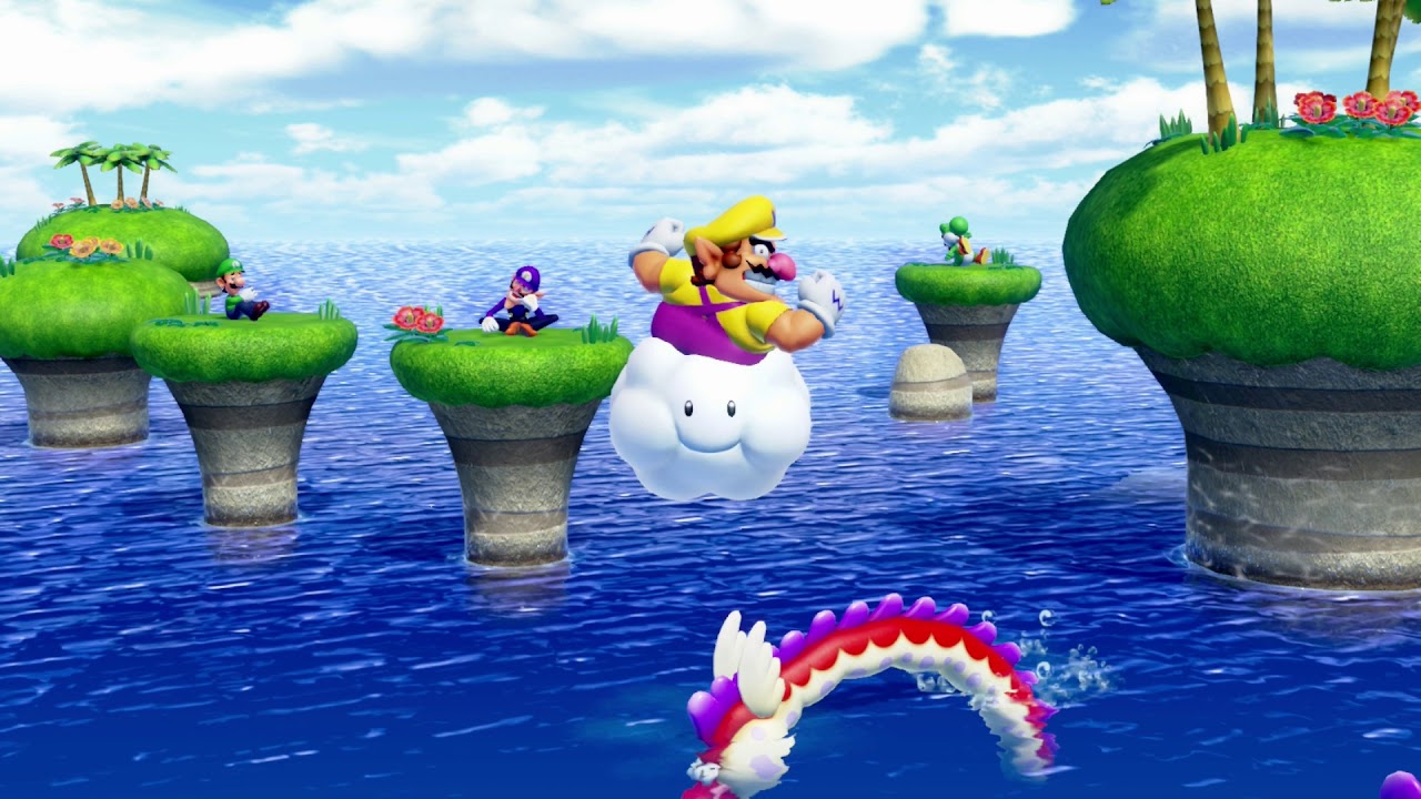Super Mario Party minigame: Rumble Fishing 60fps - YouTube