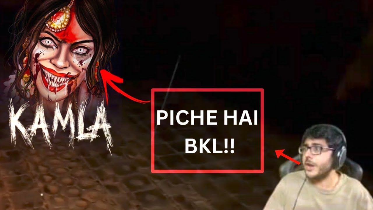 CARRYMINATI FUNNY REACTION 🤣😂🤣😂😂 ON KAMLA INDIAN HORROR GAME # ...