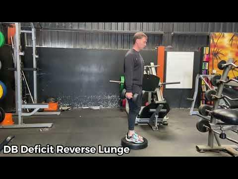 DB Deficit Reverse Lunge - YouTube