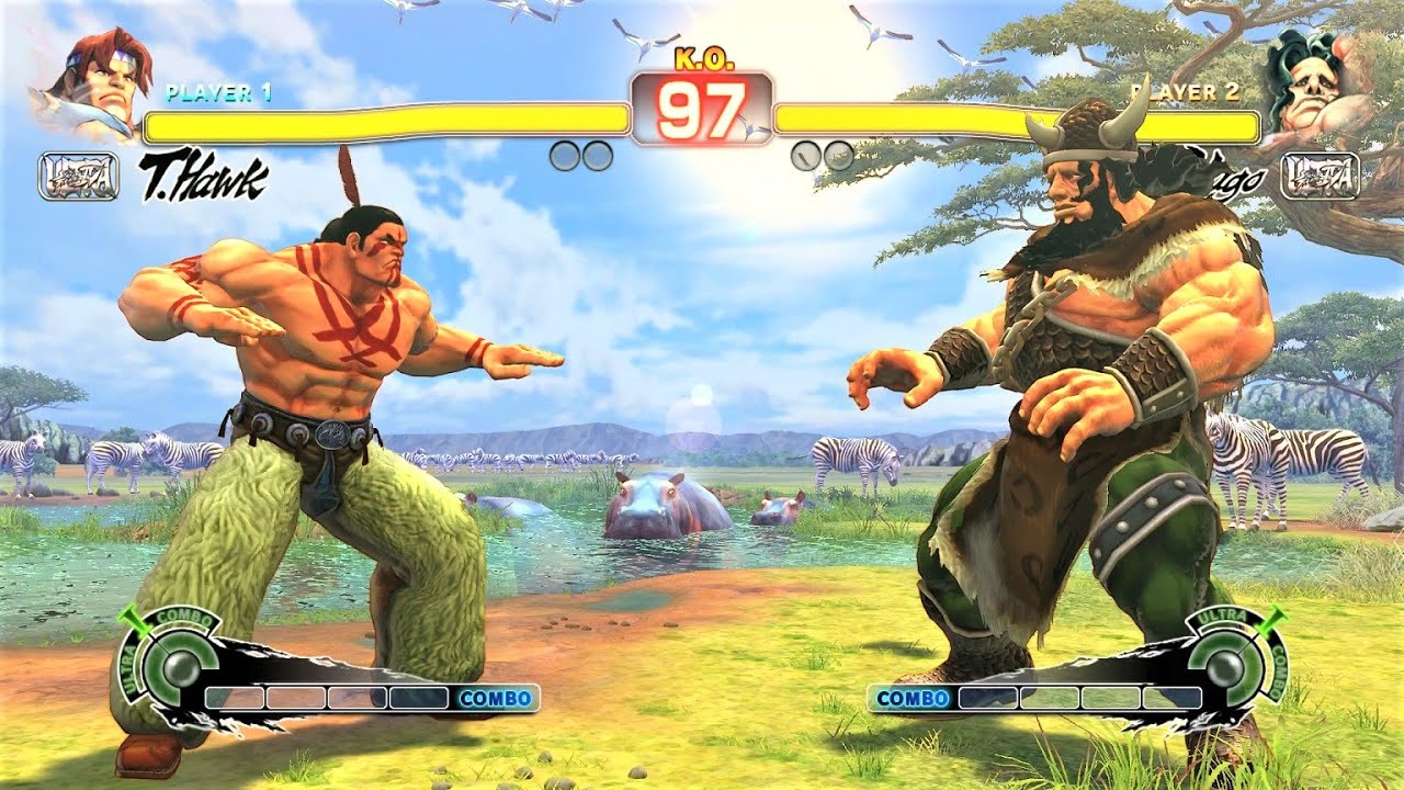 Chief Thunder Hawk vs Viking Hugo (Hardest AI) - Ultra Street Fighter ...