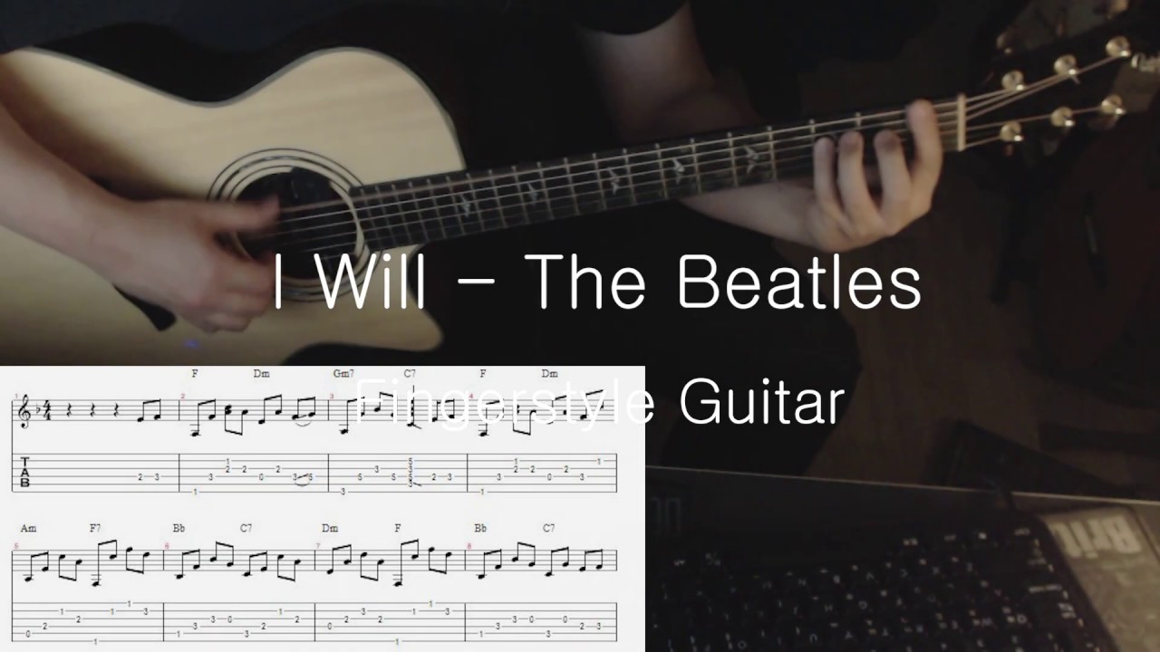 I WILL - The Beatles [ Fingerstyle Guitar, tabs, chords, guitar ...
