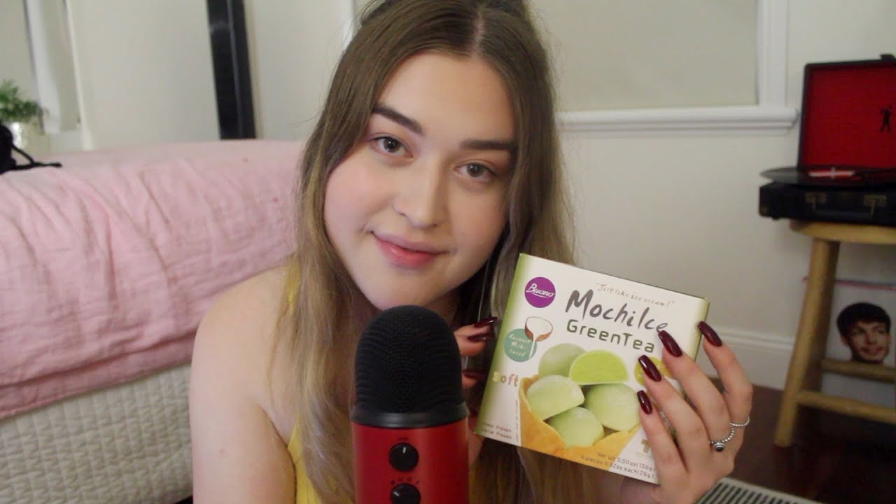 ASMR | Eating Mochi (Mouth Sounds & Whispering) - YouTube
