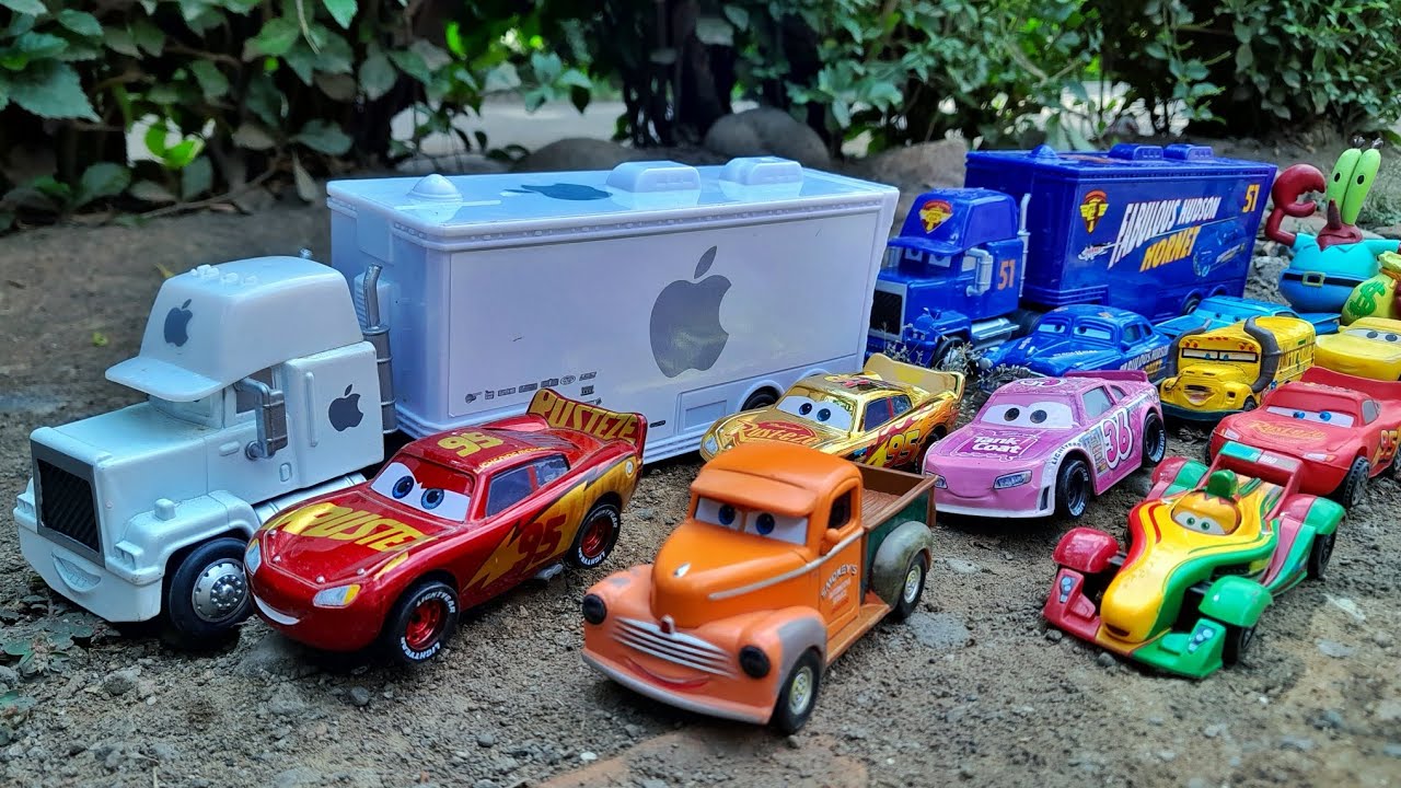 looking for disney pixar cars, McQueen, miss fritter, toe mater, chick ...