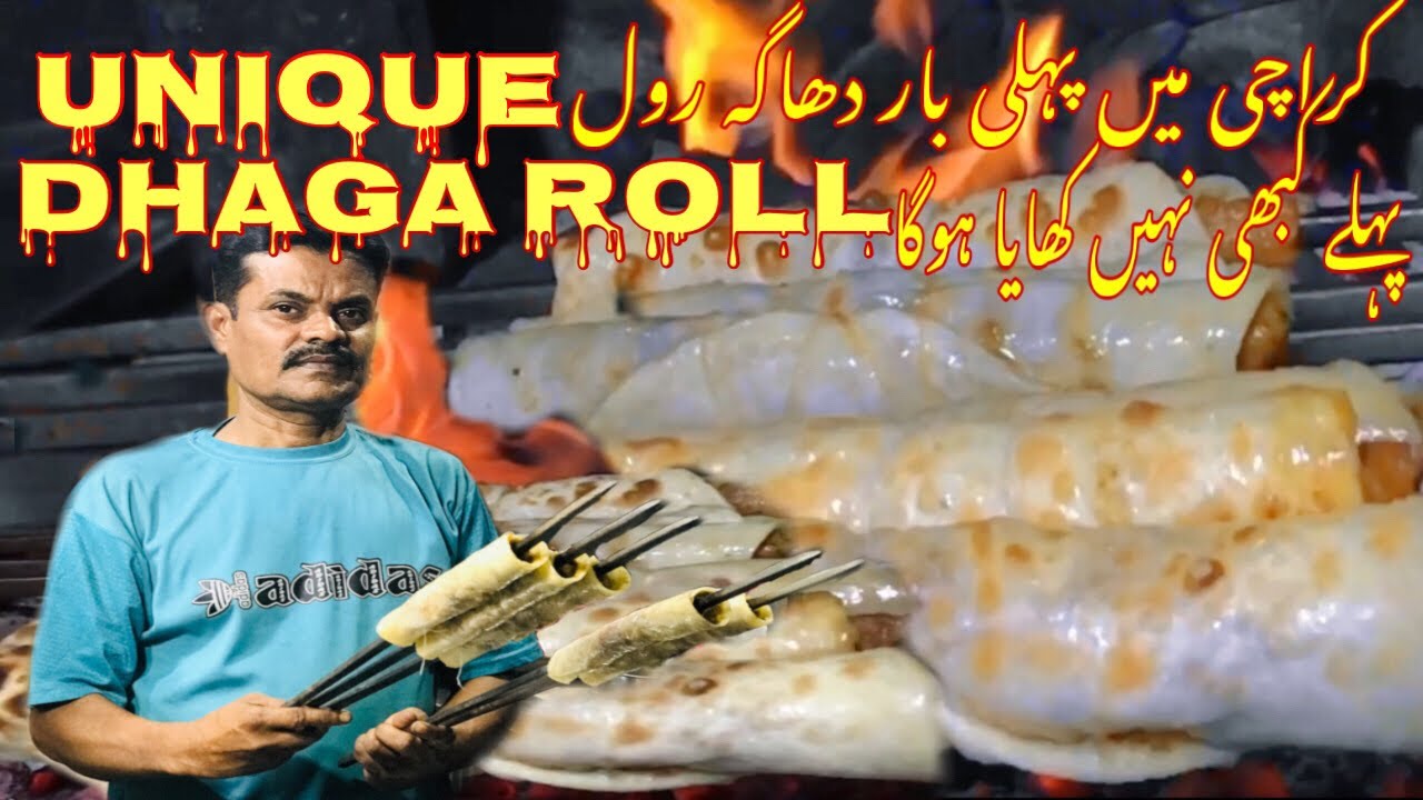 Dhaga Roll First Time Introduce in Karachi | Unique Dhaga Roll Bar B Q ...
