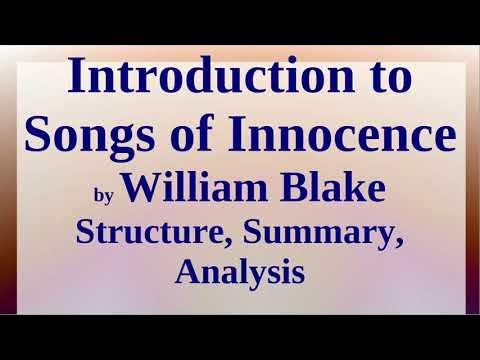 Introduction to Songs of Innocence by William Blake | Structure ...