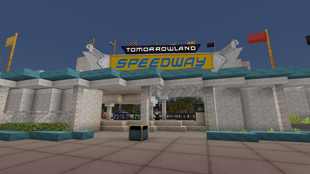 Minecraft - Tomorrowland Speedway - On Ride POV - YouTube
