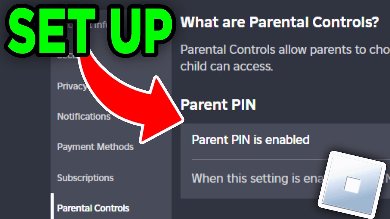 How To Set Up Parental Controls On Roblox! - Add Pin On Roblox - YouTube