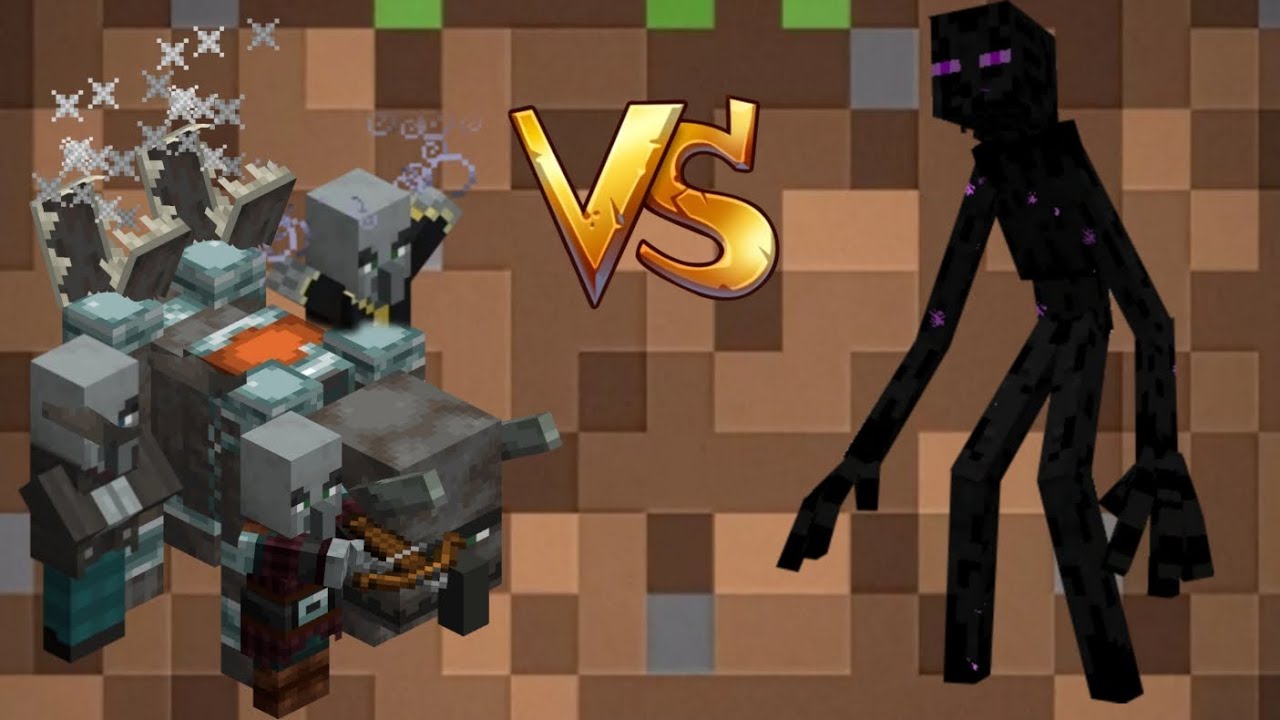 Pillager Raid Vs Mutant Endermen | Minecraft PE - YouTube