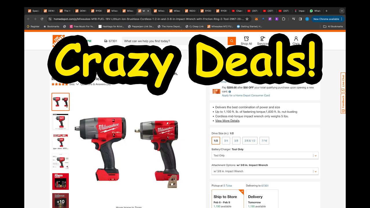 Home Depot Tool Deals Special Buy & More - YouTube
