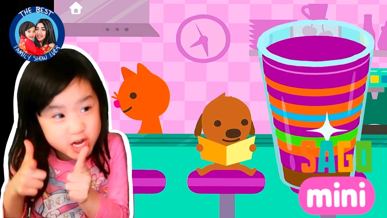 Mixing colors in Sago Mini Pet Cafe gameplay with Ella w/ subtitles for 6 languages - YouTube