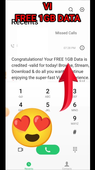 Vi free data 2024 | Vi free data code | Vi free data | How to Get free 1GB data in vi #Shorts ...