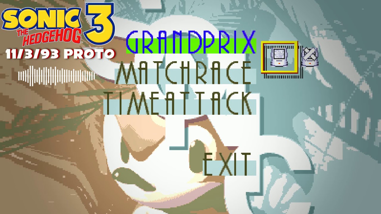 [HQ] Sonic 3 Prototype (Nov. 3, 1993) - Competition Menu Beta Theme ...