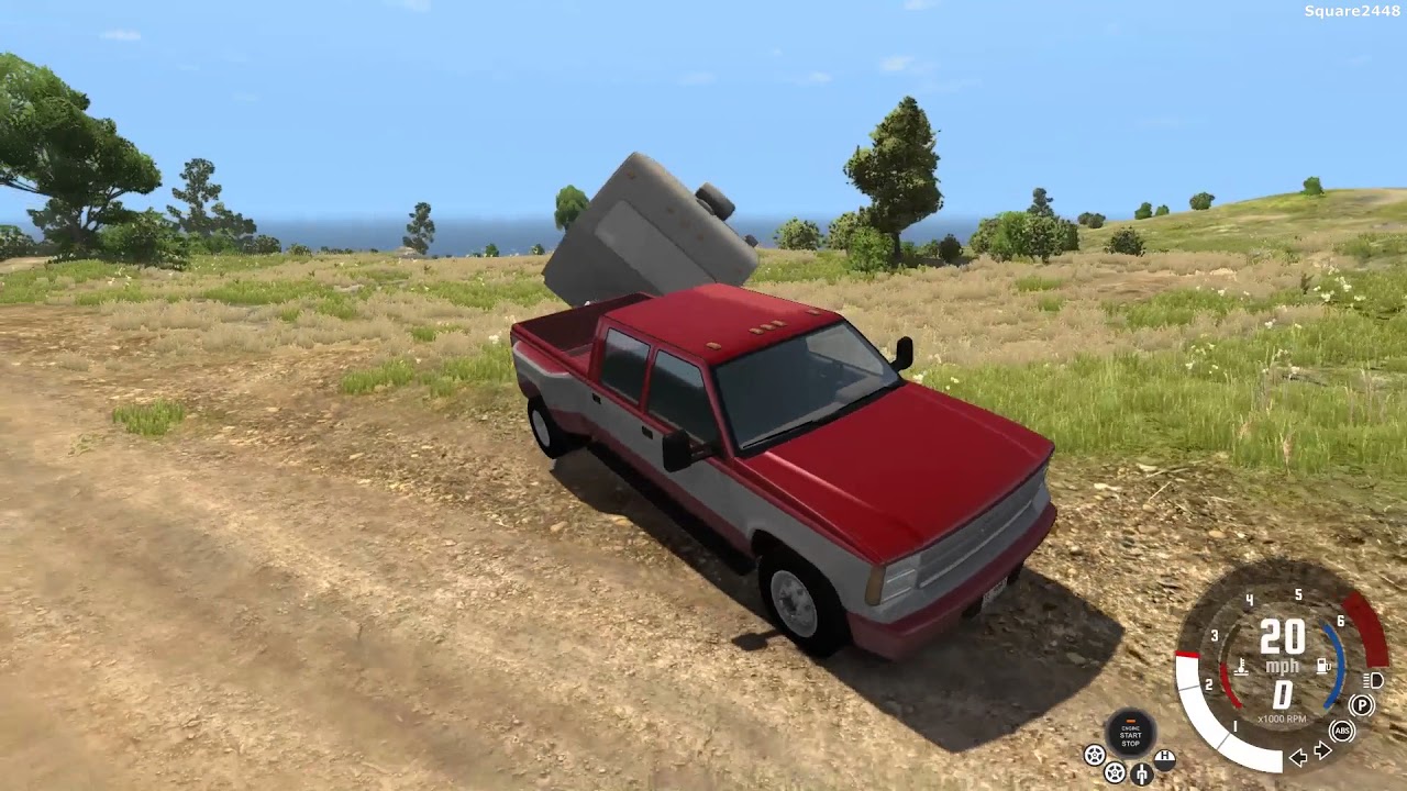 BeamNG.drive | Camper Trailer Into Flatbed - YouTube