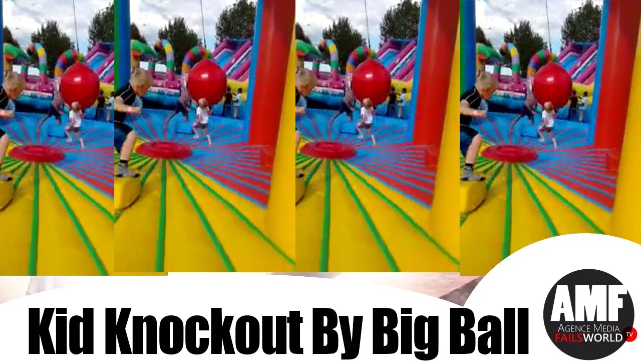 Kid knockout by big ball - YouTube