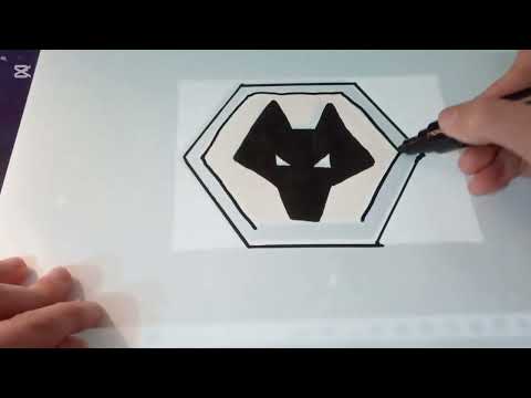 Pintando escudo del Wolves🐺 - YouTube
