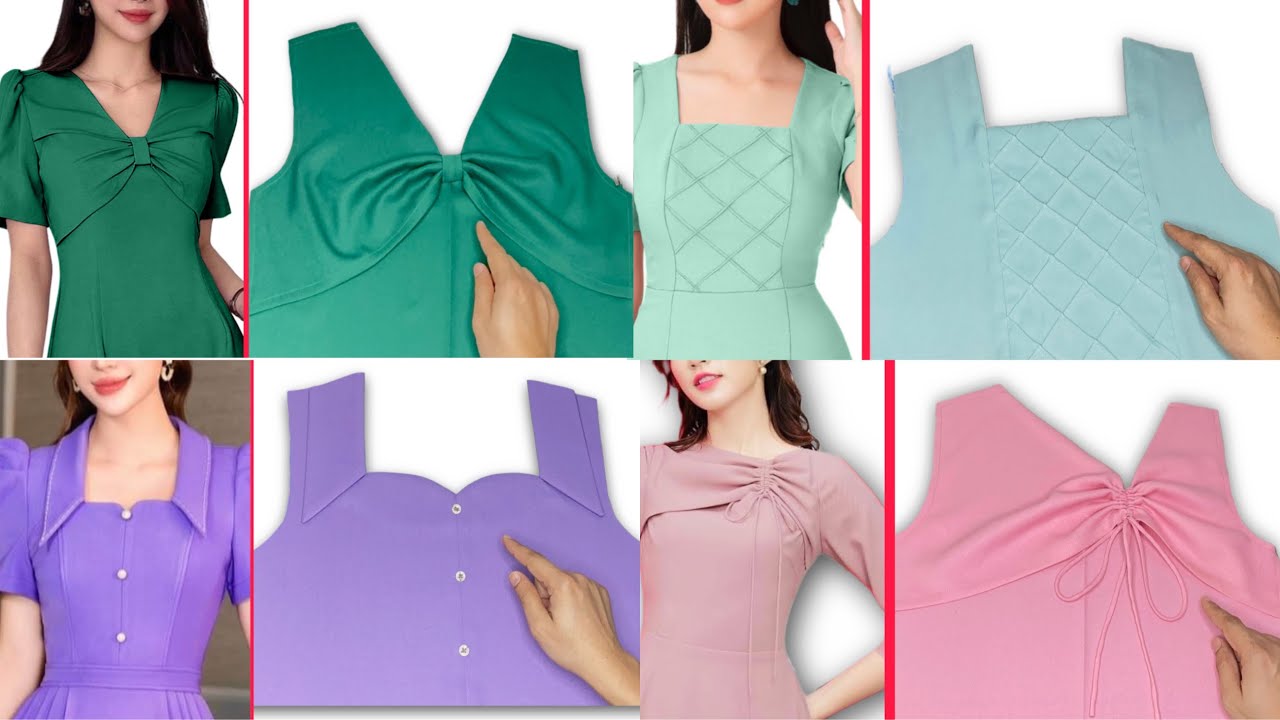 [4] different Ideas for Blouse and Neck Design Sewing Techniques ...
