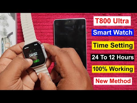 T800 Ultra Smart Watch Time Setting 12 Hour | Time Setting Set Up T800 Ultra Watch 24 To 12 Hour
