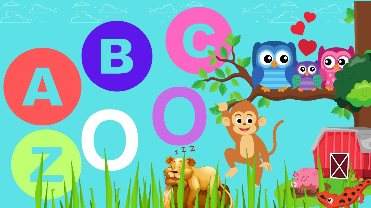 Alphabet Animals|ABC Zoo Fun - Part 3:Lion, monkey, newt,owl and pig ...