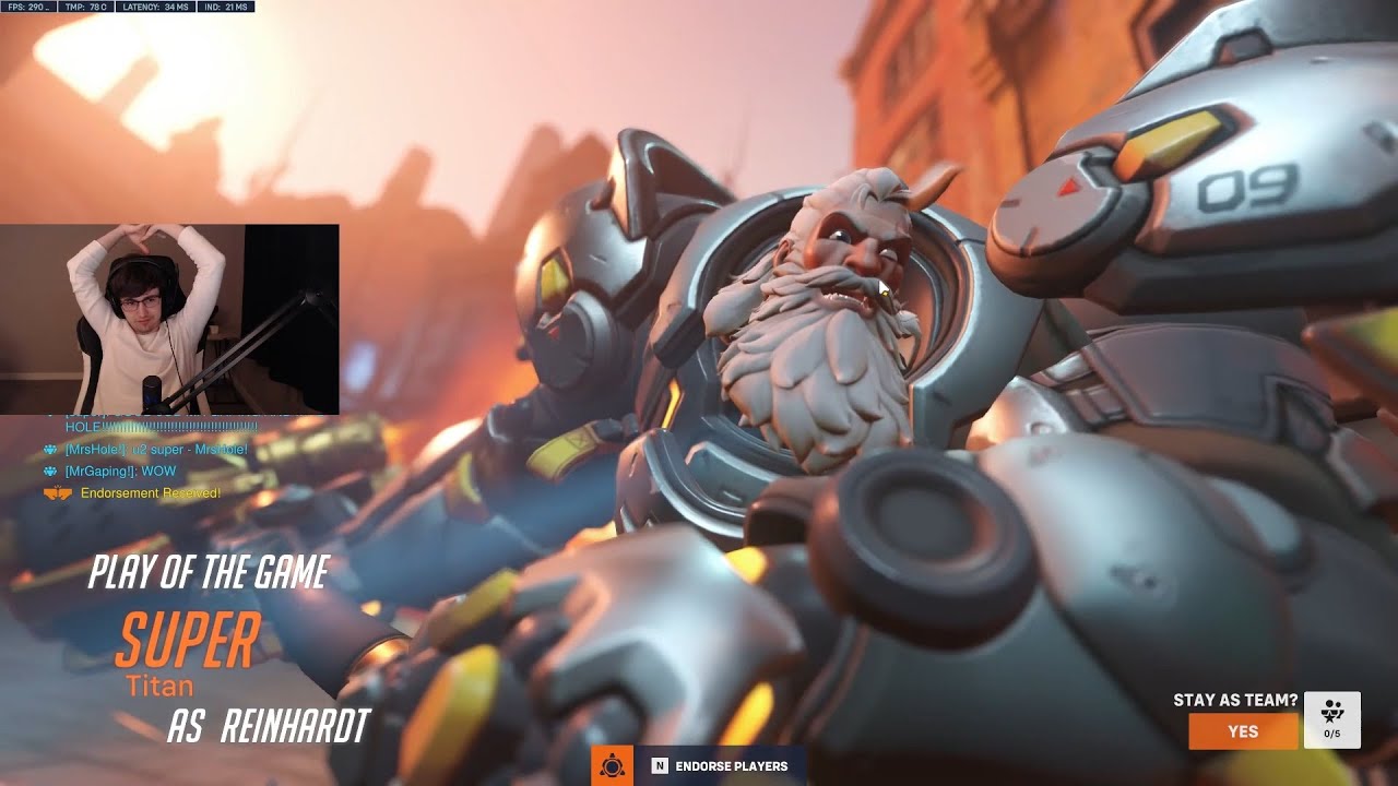 Potg Super Insane Nano Reinhardt Overwatch 2 Season 3 Top 500 Gameplay