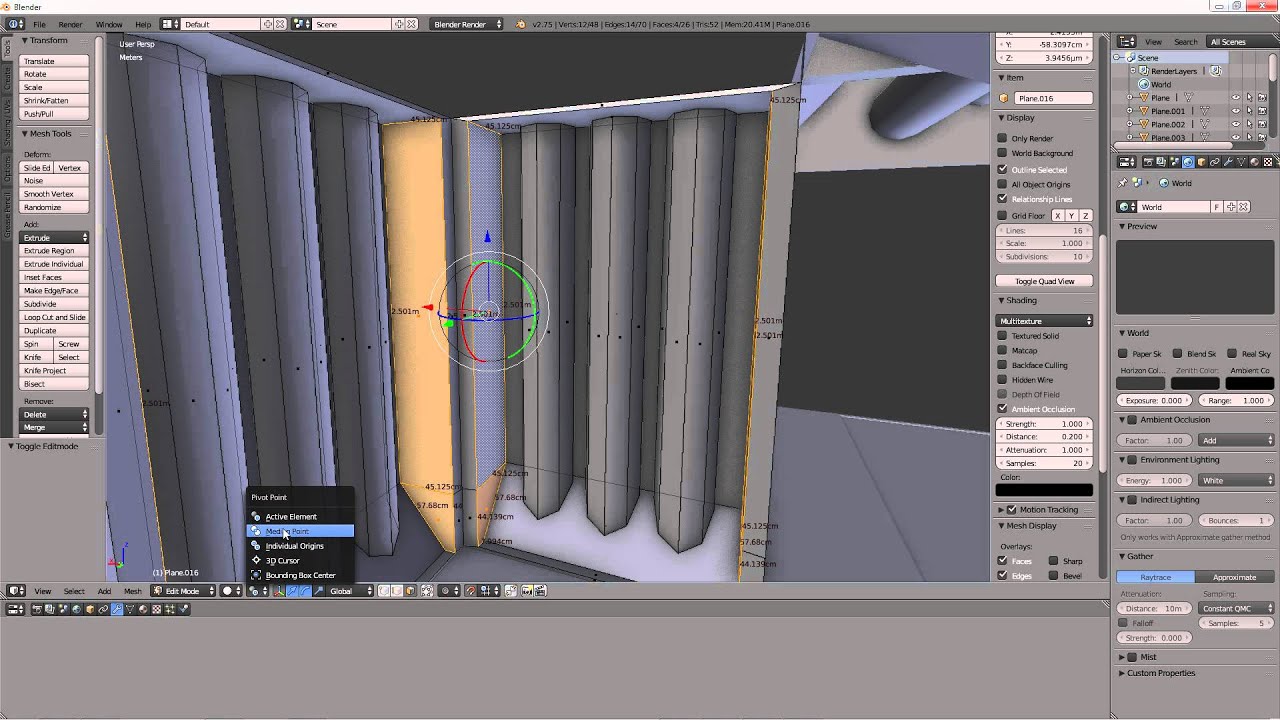 Modular Sci-Fi Set Wip 1 Blender 2.75 - Walls and Floors - YouTube