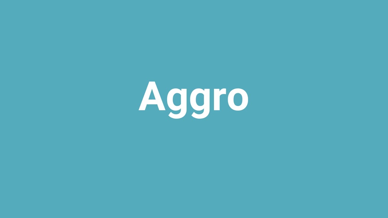 'Aggro' Meaning and Pronunciation - YouTube