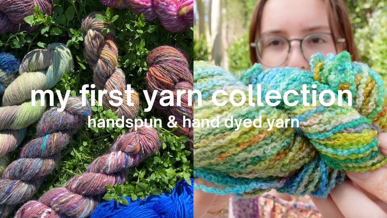 HANDSPUN/HAND DYED YARN COLLECTION ꩜ˎˊ˗ an in depth tour of my recent ...