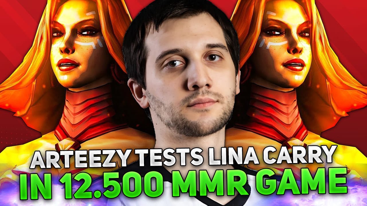 ARTEEZY TESTS LINA CARRY vs DARKMAGO in 12.500 MMR GAME - YouTube