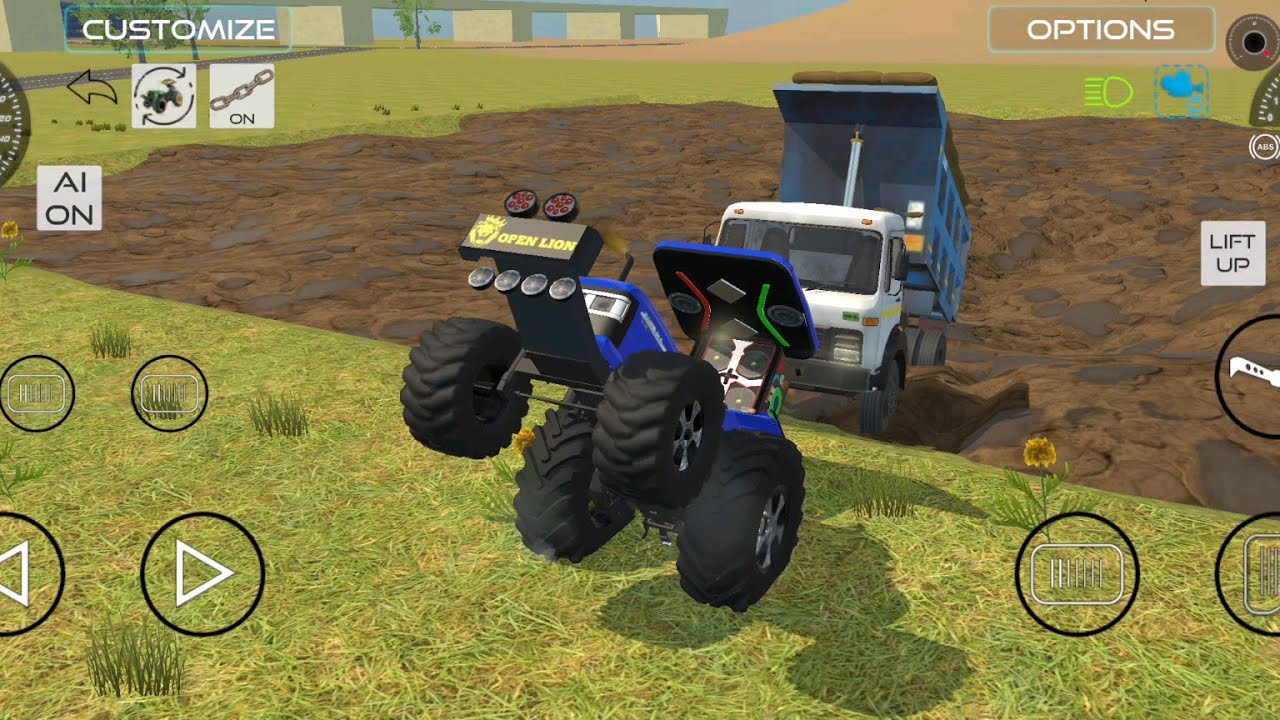 indian tractor driving 3d game me tark daldal me fas gya swaraj tractor ...