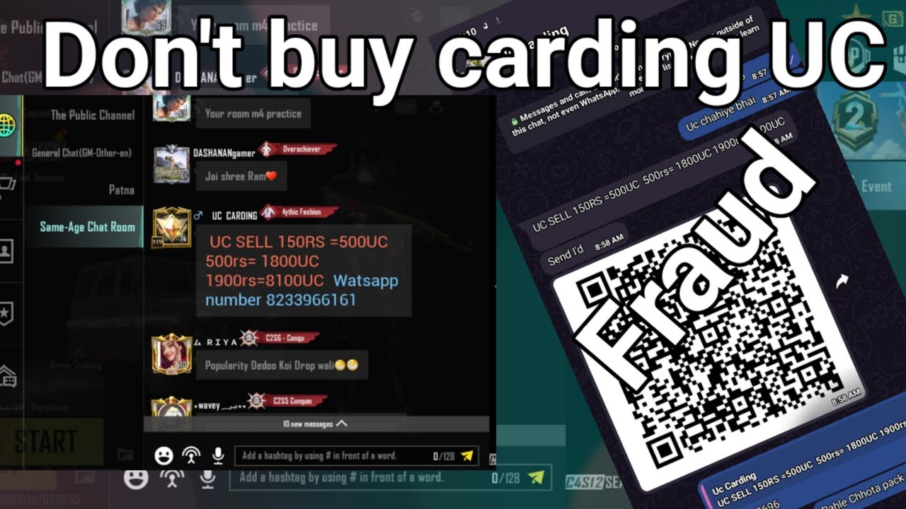 😱Don't Buy Card Buy UC 😭 | don't purchase Carding UC #bgmi # ...