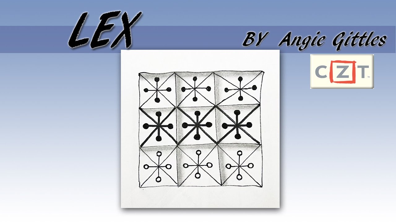 如何畫一般圖樣How to draw the Tangle Pattern LEX - YouTube