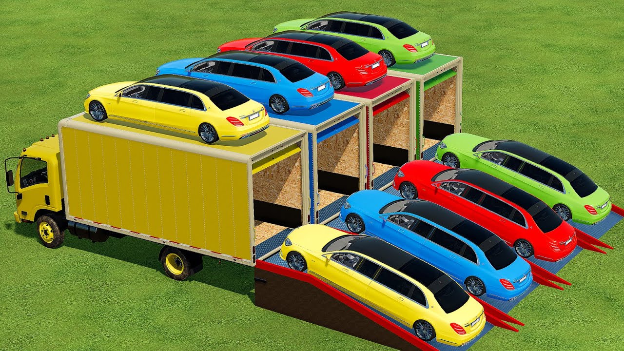 TRANSPORTING MERCEDES MAYBACH COLORED CARS WITH ISUZU TRUCKS - Farming ...
