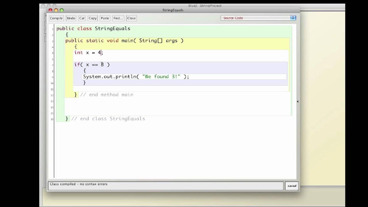 Java String .equals() - YouTube